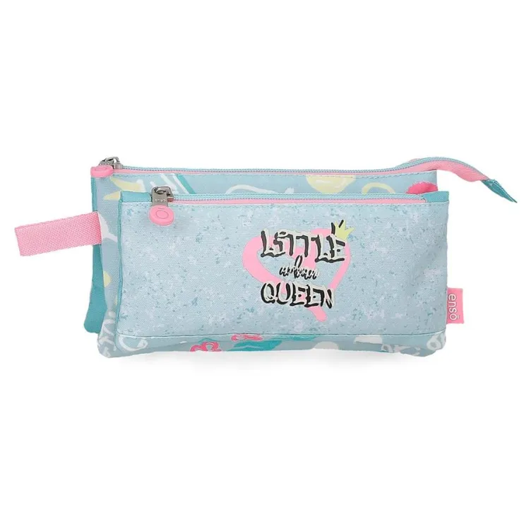 ENSO LITTLE URBAN QUEEN prazna pernica sa 3 pregrade - tirkizna