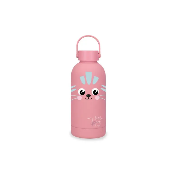 ROLL ROAD HAPPY PETS dečiji termos 350 ml - powder pink