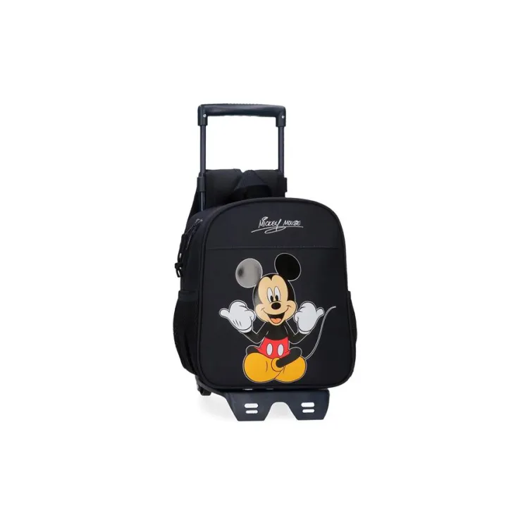MICKEY CHEERFUL ranac za vrtić sa točkićima - crna