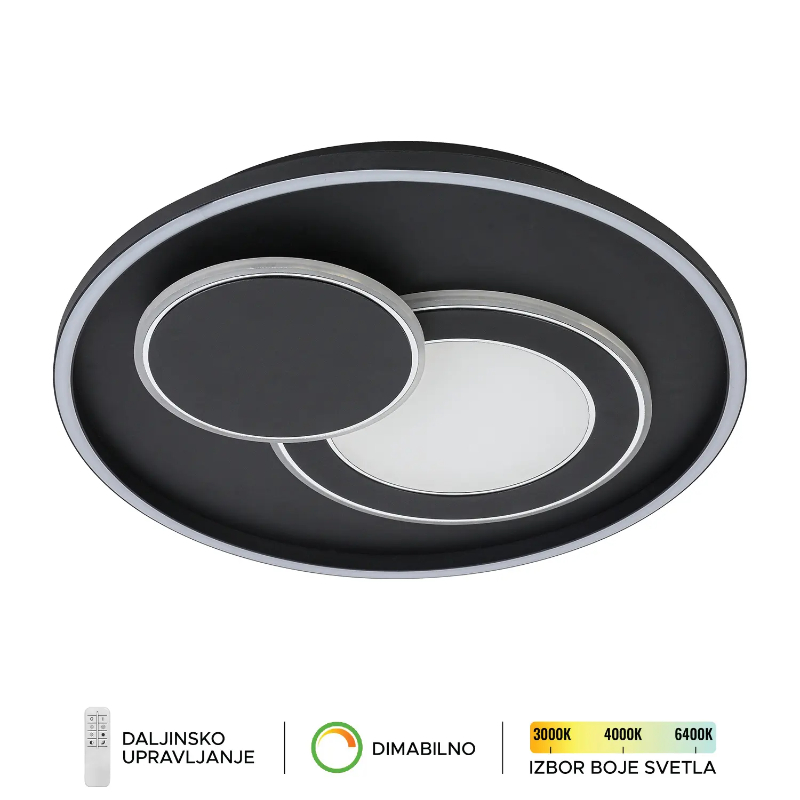 LED PLAFONSKA LAMPA F2106-24C BK FORMA