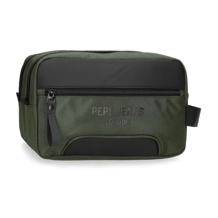 PEPE JEANS BROMLEY muški neseser sa 2 pregrade - tamno zelena