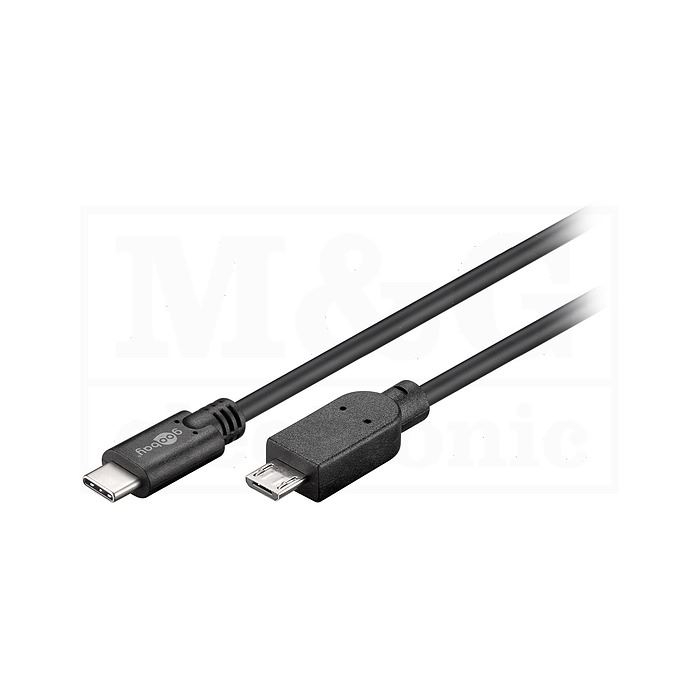 KABL USB C MUŠKI > USB MIKRO B MUŠKI 2.0 0,6m