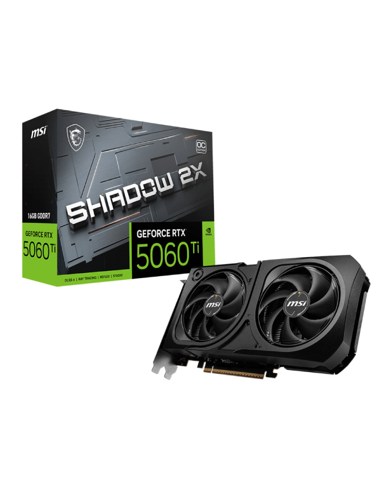 MSI GeForce RTX 5060 Ti 16G SHADOW 2X OC PLUS graficka karta