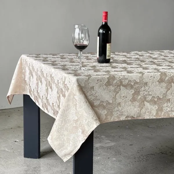 Stolnjak Delux 150x220cm Cvet – Kapućino boja