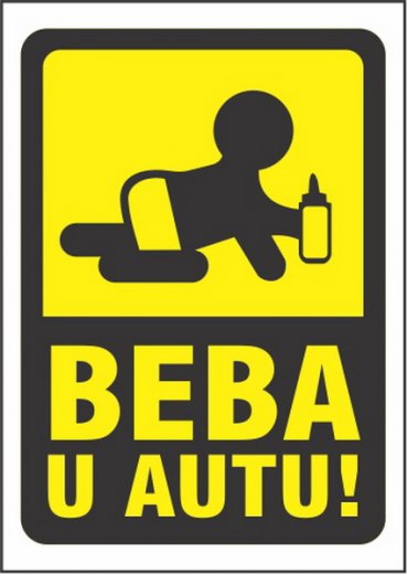 NALEPNICA BEBA U AUTU A7