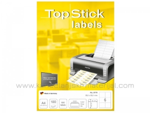 TOPSTICK nalepnice 99.1x93.1mm A4/6 100L