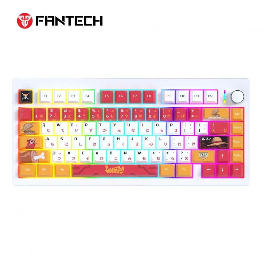 Tastatura Mehanicka Gaming Fantech MK921 Maxfit 8 Wireless ONE PIECE - LUFFY (white switch)