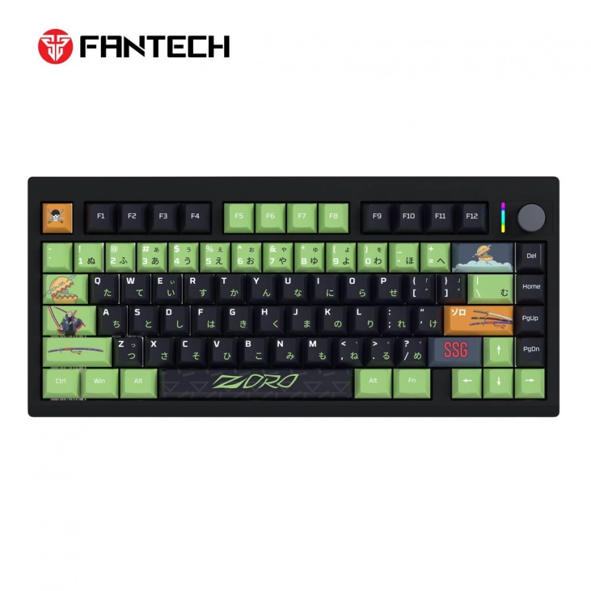 Tastatura Mehanicka Gaming Fantech MK921 Maxfit 8 Wireless ONE PIECE - ZORO (brown switch)