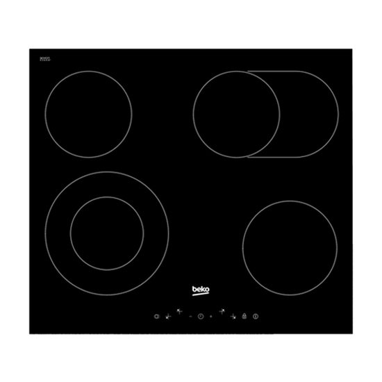 Ugradna ploča Beko HIC 64403 T, 6.9 kW, Crna