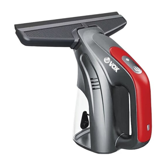 Paročistač usisivač/perač prozora Vox WVC 111, 490ml, Bežični, USBC, Boja crveno/crna