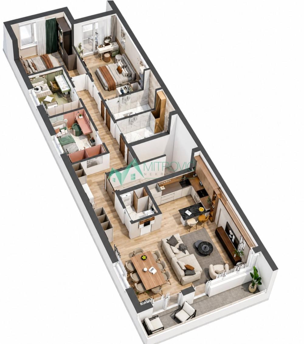 Petosoban stan na prodaju, 107m2, 224.510€