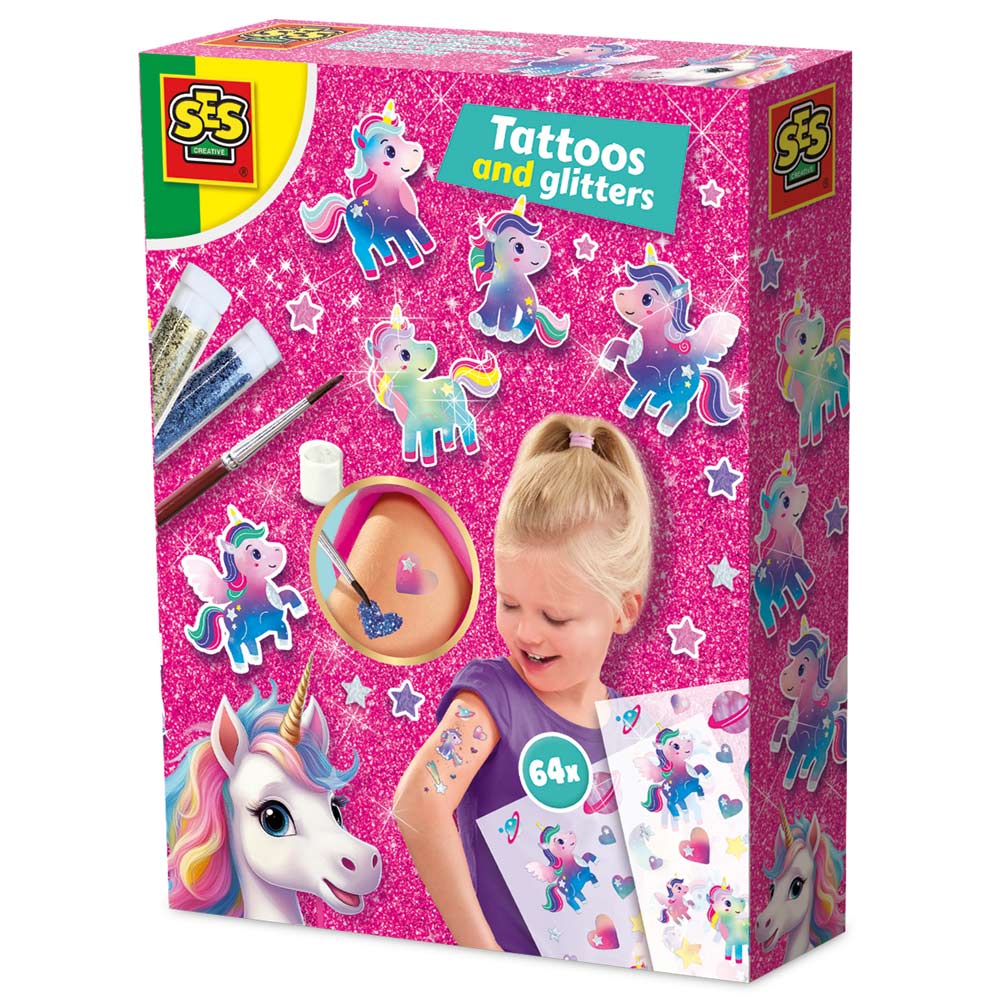 SES Creative Set tetovaža i glitera - jednorog