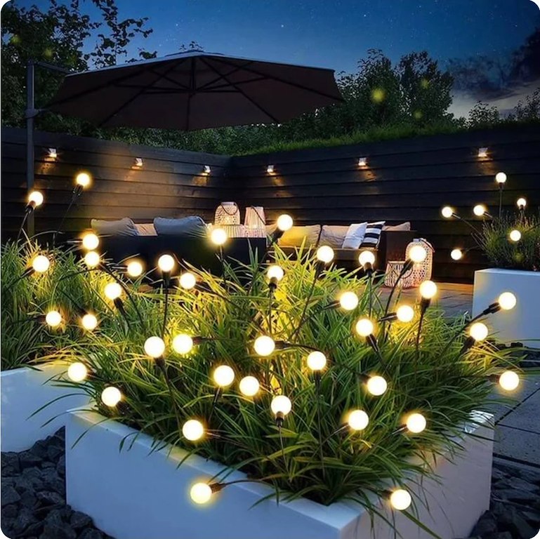 Solarne dekorativne lampe – žute kuglice, set 2 komada, LED rasveta za dvorište