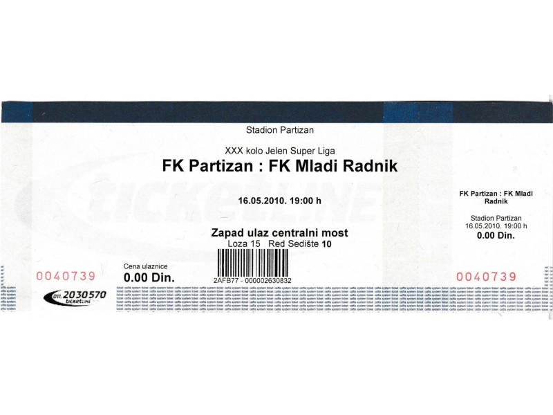 2010_05 PARTIZAN - MLADI RADNIK! Proslava titule!