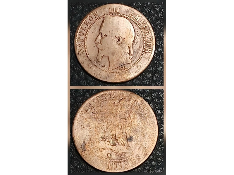 1 Centime – France – stari bronzani