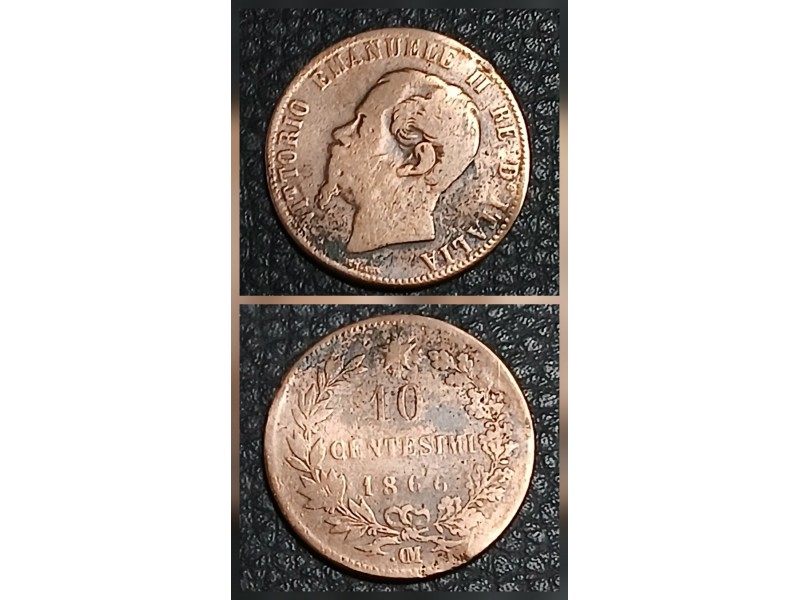 10 Centesimi 1866 – Italy – stari bronzani