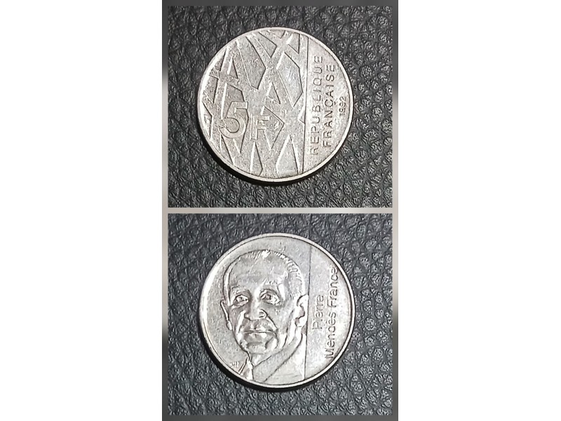 Francuska – 5 Francs 1992 (Pierre Mendès France)