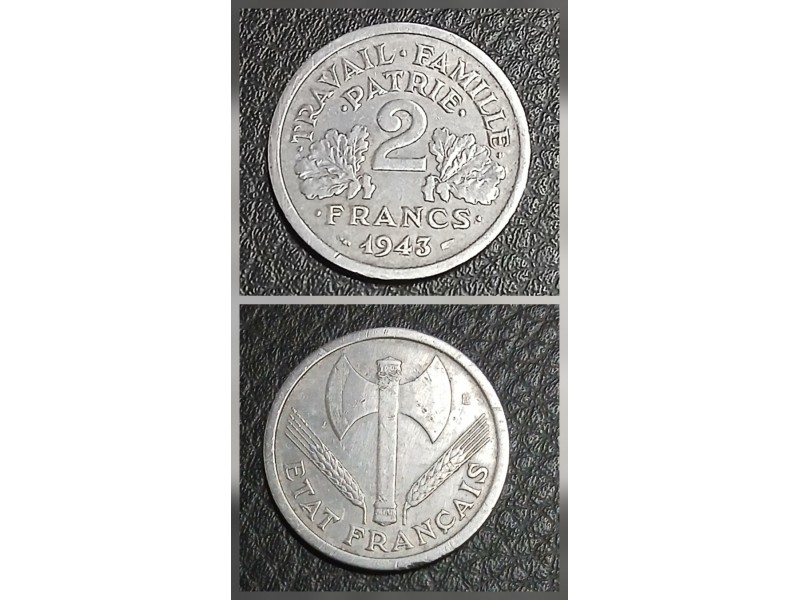 Francuska – 2 Francs, 1943 ??
