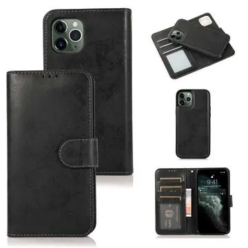 IPHONE 15 PRO VINTAGE 2-IN-1 WALLET CASE WITH REMOVABLE COVER - BLACK