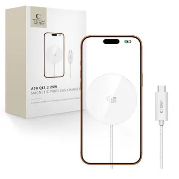 TECH-PROTECT A50 FAST MAGSAFE CHARGER 25W/QI2.2 - WHITE