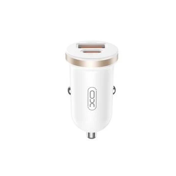 XO CC56 30W FAST CAR CHARGER - PD3.0 USB-C, QC3.0 USB-A - WHITE