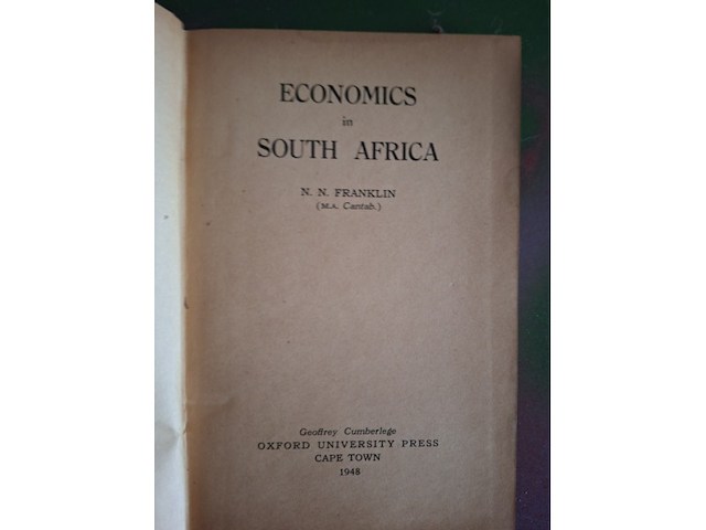 N.N. Franklin, Economics in South Africa (1948.)