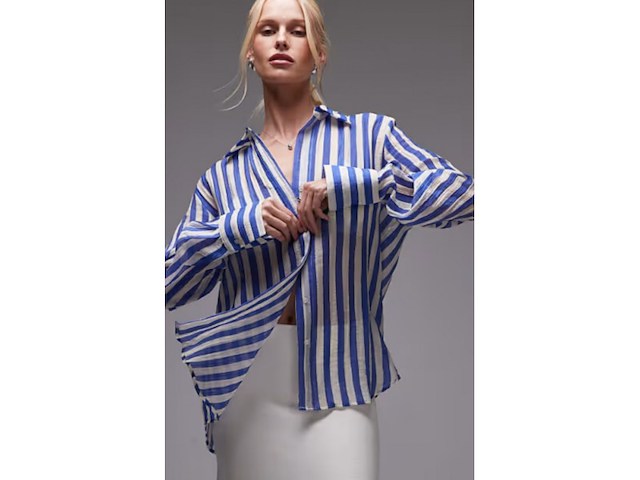 H&;;M LUXURY SATIN STYLE – Strukirana košulja sa odsjajem