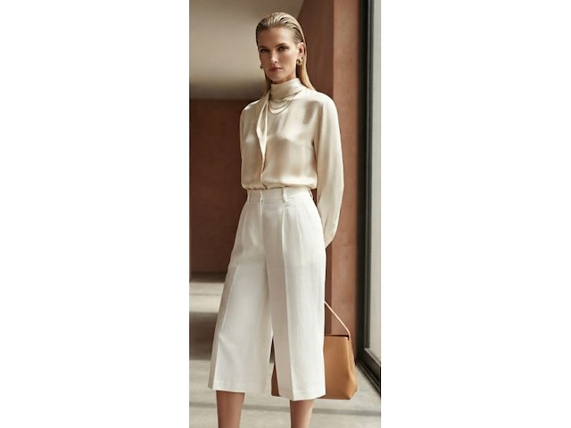 YOHJI YAMAMOTO Ženske Lanene Pantalone 7/8 - NOVO - Jap