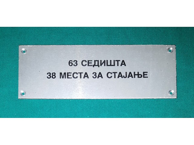 Pločica `JUGOSLOVENSKE ŽELEZNICE` Jugoslavija 4