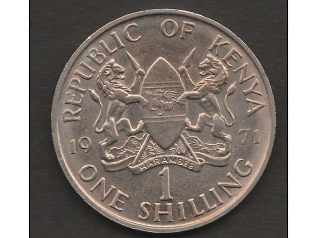 1 Shilling, Šiling - 1971 - Kenya, Kenija
