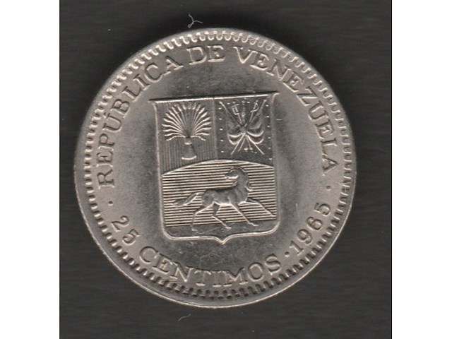 25 Centimos - 1965 - Venezuela, Venecuela