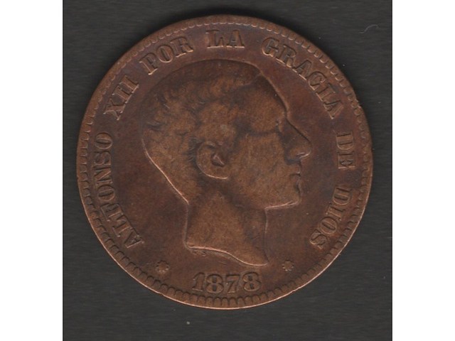 10 Centimos - Alfonso XII --- 1878 - Spain, Španija