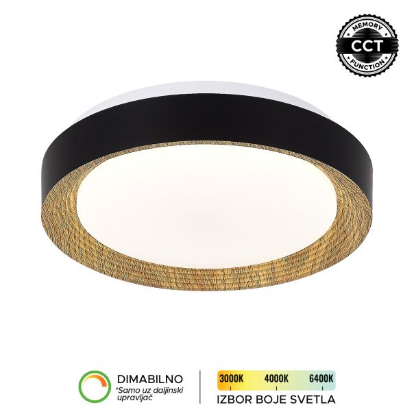 FORMA LED plafonjera 28W 3000K-6400K LP-405-28R BK+WD