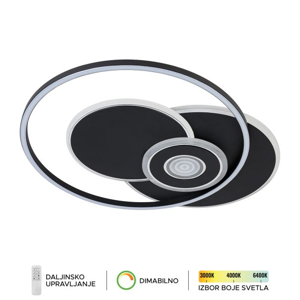 FORMA LED plafonska lampa 36W 3000K,4000K,6400K F2103-36C BK