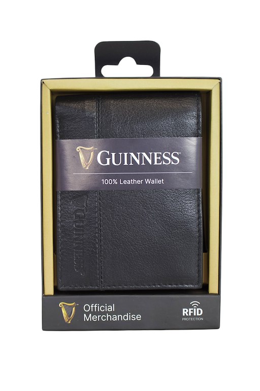 Muški novčanik JBGNW07 Guiness | crni | RFID | 12x9x2 cm
