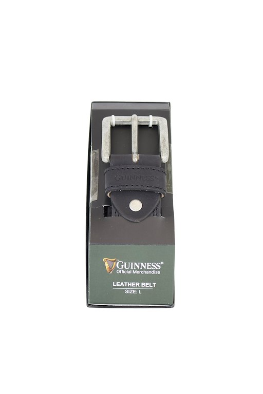 Muški kožni kaiš BT01 Guiness | crni | poklon kutija | XL
