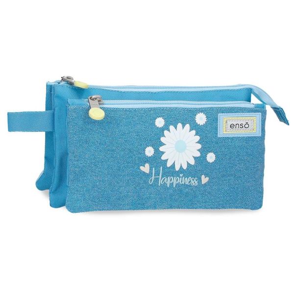 ENSO HAPPINESS prazna pernica sa 3 pregrade - plava
