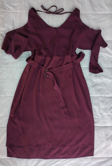NOVO! River Island Plus ,bordo haljina(46)