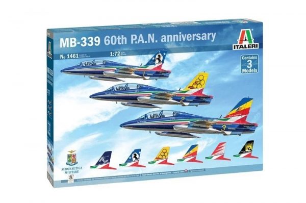 ITALERI 1/72 Aermacci MB 339 A 60th P.A.N. anniversary Frecce Tricolori (3-Set)
