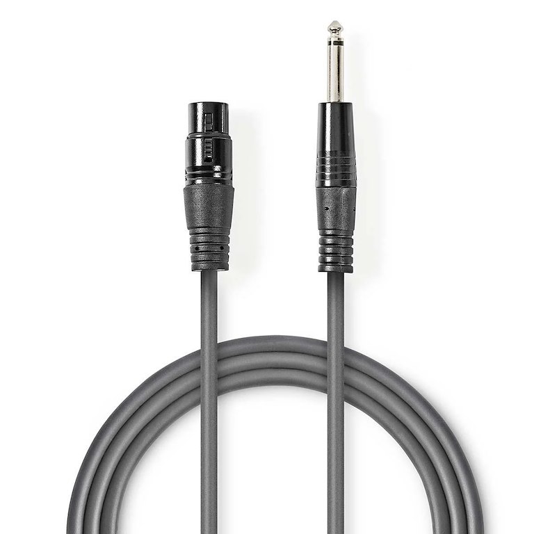 Audio kabl XLR ženski na 6.35mm džek (mono) - 5m