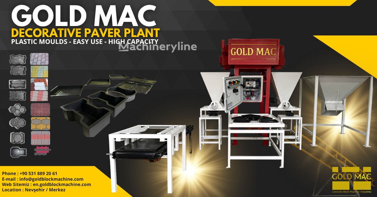 Gold Mac Decorative Pave Product Plant oprema za proizvodnju betonskih blokova