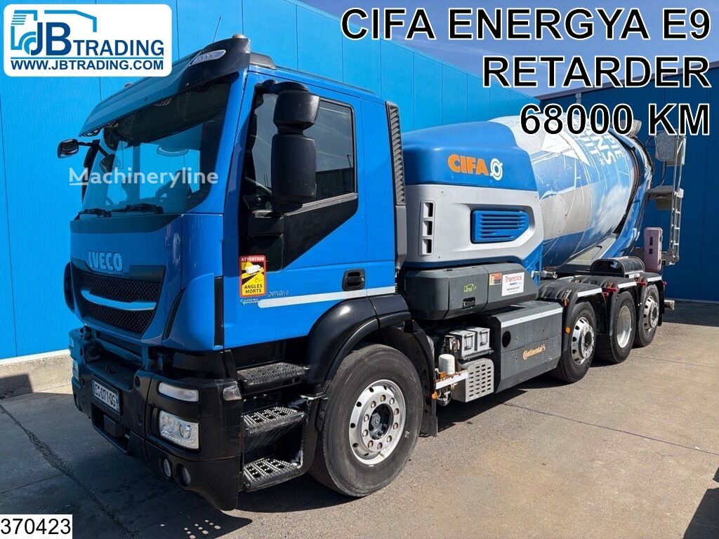 IVECO Stralis 300 CNG 8x2, EURO 6, CIFA 9m3, CNG, Retarder kamion s mešalicom za beton