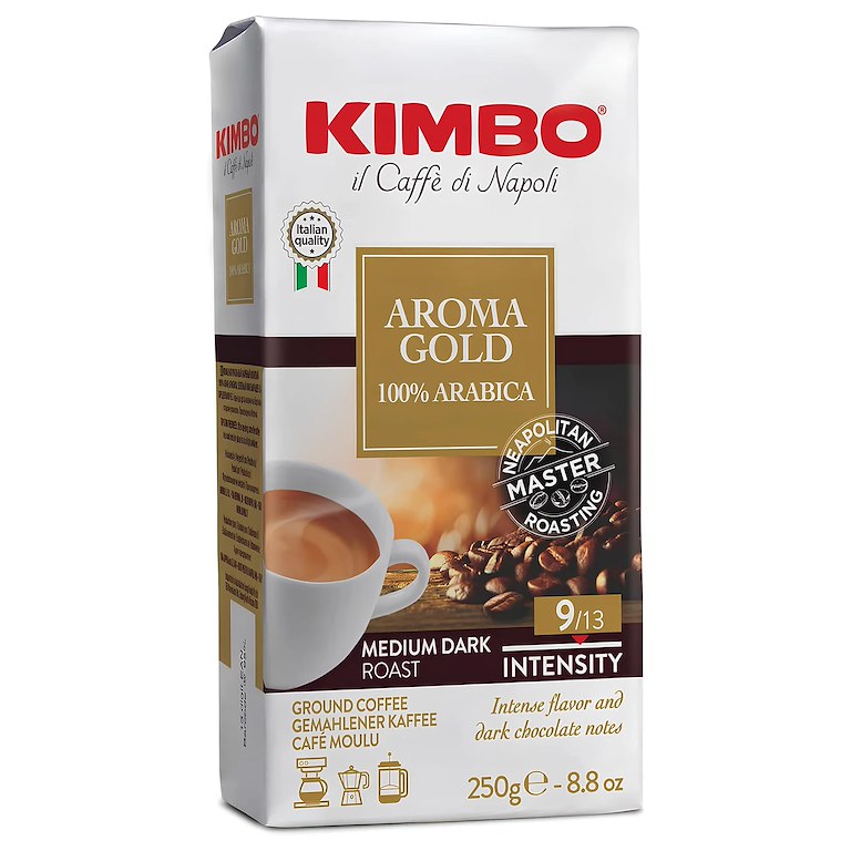 Kimbo Aroma Gold 250g | Mlevena Espresso Kafa