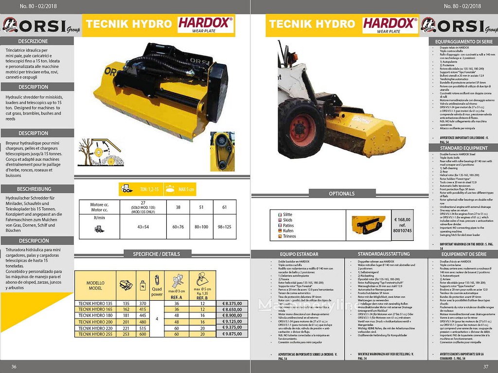 Orsi TECNIK HYDRO2250 malčer za bager