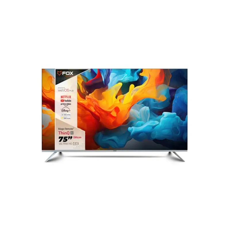 SMART LED TV 75 FOX 75WOS626D 3840×2160/UHD/4K/ATV/DTV-C/T/T2/S/S2 webOS