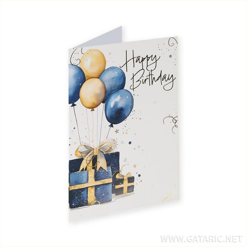 Čestitka 3D ''Happy Birthday" Balloons
