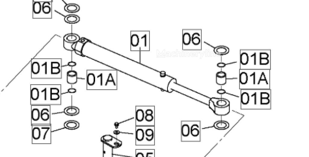 Hitachi YA00016745 hidraulični cilindar za ZW180-7 ZW180 ZW180-5B ZW180-5A ZW180-6 ZW220-5B ZW220-6 ZW220-7 građevinske mašine