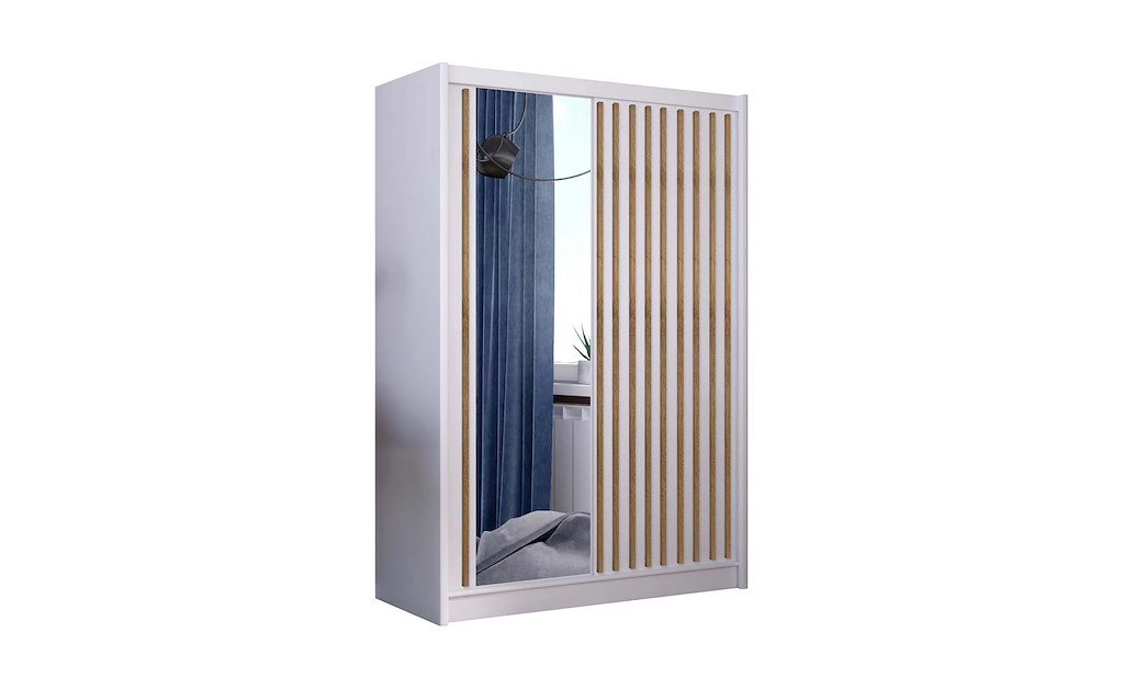 Ladder klizni ormar 150x61x215 cm bela