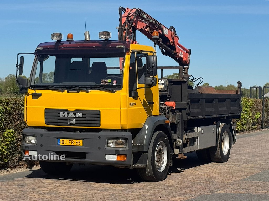 MAN L87 3 SEITEN KIPPER ATLAS-KRAAN AK85.1-A1 kiper