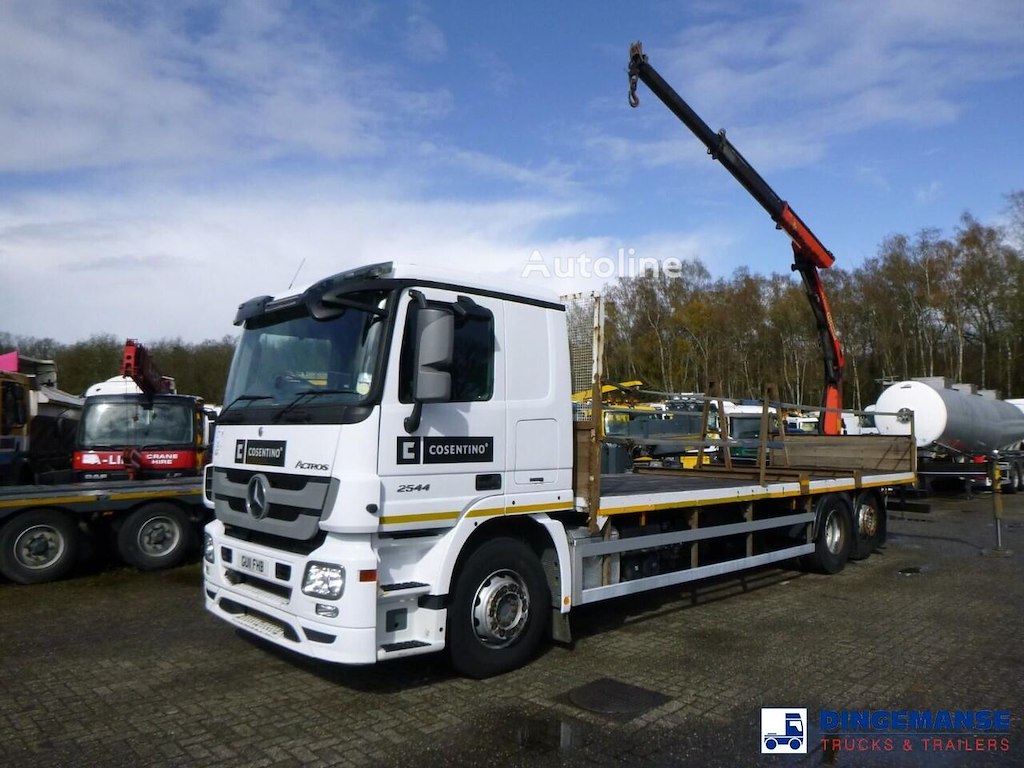 Mercedes-Benz Actros 2544 6x2 RHD + Palfinger crane PK8501 kamion s ravnom platformom